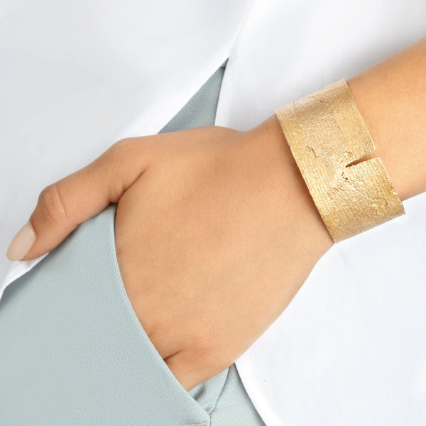 Split Paper Cuff in Bronze - Allison Bryan Jewellery